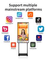 China 43/49/55 Inch HD High Brightness Touch Live Broadcast Large Screen Anchor Selling Intelligent Display Equipment for sale