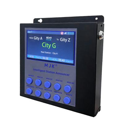 China MJK Metal GPS Bus Station Stop Announcer LCD Automatic Voice Announcement System Model F05 Pedestal Mount for Bus Route for sale