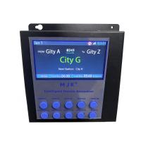 China MJK GPS Bus Stop Station Voice Announcer System with Monitor Manual/Automatic Control Metal Black Pedestal Mount for sale