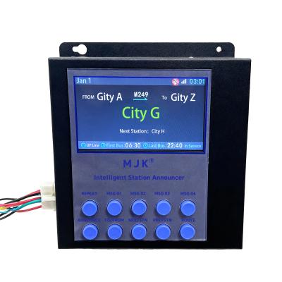 China MJK Bus Station Announcer Metal Material ISO9001 Certified Black Color Controlled Manually or GPS for Bus/Boat/Train for sale