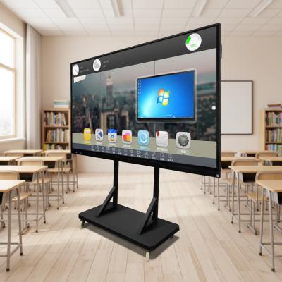 China High Quality Professional Anti-Glare Infrared Touch LCD Screen 4K Resolution 20-Touch Points Dual OS Smart Class Interactive MJK for sale
