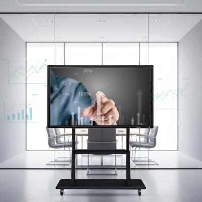 China Interactive Whiteboard 4K Touch Screen Multi-Touch Flat Panel Display Monitor with Anti-Glare Tempered Glass for Education for sale