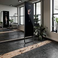 China Virtual Smart Workout Home Gym 32'' 43'' Inch Fitness Mirror Intelligent Touch Screen Interactive TV Mirror for Smart Exercise for sale