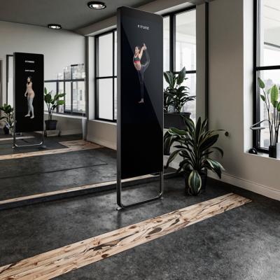 China Virtual Smart Workout Home Gym 32'' 43'' Inch Fitness Mirror Intelligent Touch Screen Interactive TV Mirror for Smart Exercise for sale