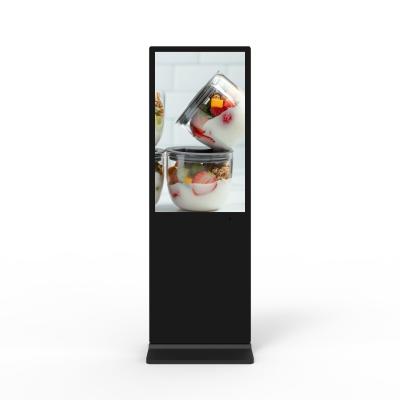 China 43 Inch Free Standing Digital Signage Advertising Player with Slim Metal Case for Mall Display for sale
