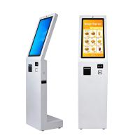 China Touch Screen Payment Kiosk with 300 Nits Brightness LCD Panel and 80mm Thermal Printer Running Android Or Windows OS for sale