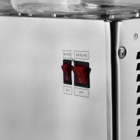 China Red Color Deluxe Electric Ice Slush Machine , Luxury Cube Small Slush Machine for sale