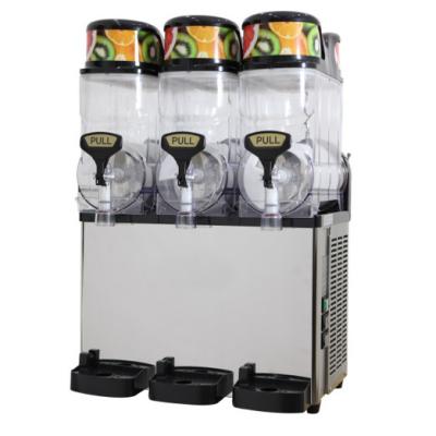 China Freon R134a R404a 3 Bowl Tank Ice Slush Machine 12L * 3 Capacity Plastic Drink for sale