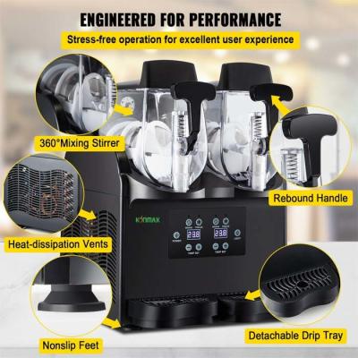 China Commercial-Grade 3L Electric Slush Machine Small Home & Office Snack Machine with Double Tank Design for sale
