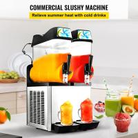 China Electric Margarita Slush Machine Automatic 2 Tanks Ice Tea Juice Making Device for sale