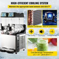 China 12Lx2 Frozen Slush Machine Ice Margarita 2 Bowls Stainless Steel for sale