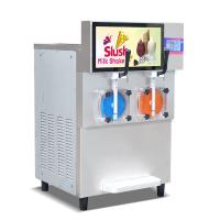 China Cocktail Coffee Ice Slush Machine Double Cylinder CE Frozen Soft Drink for sale