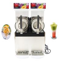 China 220V 15L Commercial Slush Machine Two Bowls Slushy Makers For Frozen Drink for sale