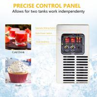 China 3 Bowls Ice Slush Machine , Frozen Margarita Machine With LED Light Cover for sale