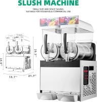 China 15L Capacity Stainless Steel 304 Slush Machine with 600W Cold Power for Bars and Restaurants for sale