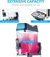 China 12L Large Capacity Commercial Slush Machine with 304 Stainless Steel Body and 400W Cold Power for sale