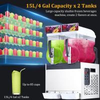 China Stainless Steel 110V Slush Puppie Machine Commercial 15Lx2 Tank for sale