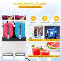 China Commercial Frozen Drink Slush Machine 15L*2 Margarita Slush Soft Ice Cream Juice Machine 15L Each Bowl Smoothie Beverage Machine for sale