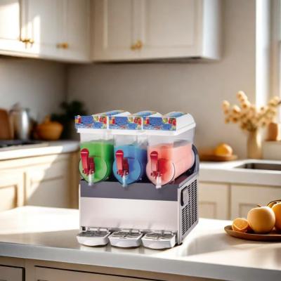 China Catering Equipment Double Tanks Slush Machine 15Lx3 Commercial Slushie Machine for sale