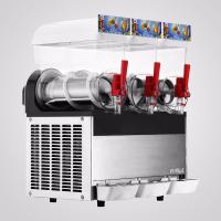China 15L Three Tank Ice Slush Machine Stainless Steel Body Margarita and Slush Maker for sale