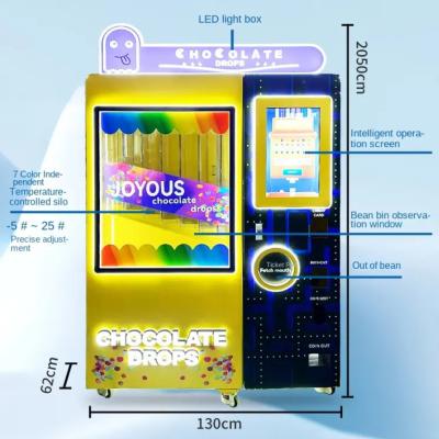 China Touch Screen Metal Candy Dispenser Chocolate Bean Vending Machine With Coin Credit Card Token Qr Code Payment Systems For Retail for sale