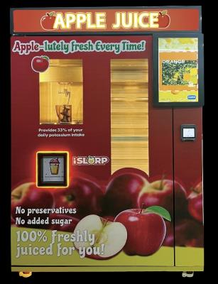 China 100% Fresh Squeezed Juice Vending Machine with 45-second Cup Dispensing and 21.6-inch LCD Screen for sale
