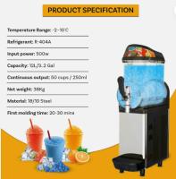 China Commercial Slush Machine With Stainless Steel And BPA Free Plastic Dual Independent Tanks And Adjustable Slush Thickness for sale