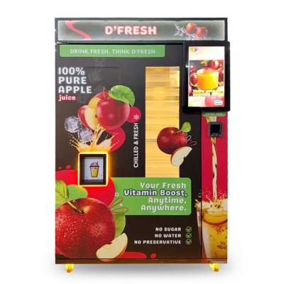 China Ozone Sterilization Apple Juice Vending Machine with 21.6-inch LCD Screen and Freon Gas 134 Refrigeration for sale