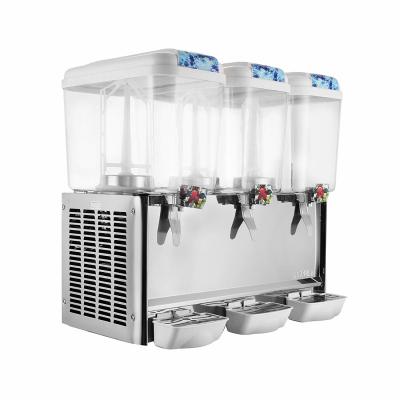 China Three Tank Coold Hot Stirring Cold Drink Dispenser With Stainless Steel Spout for sale