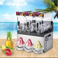 China 15L Three Tank Ice Slush Machine Stainless Steel Body Margarita and Slush Maker for sale