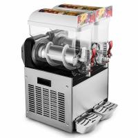 China Two Bowl Ice Slush Machine Smoothie Machine With Cooler System For Restaurant for sale