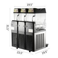 China Granita Smoothie 12l Ice Slush Puppy Machine With Three Bowl CE for sale