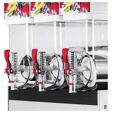 China 300W Stainless Steel Ice Slush Machine / 15L×3 Smoothie Slush Machine For Supermarket for sale