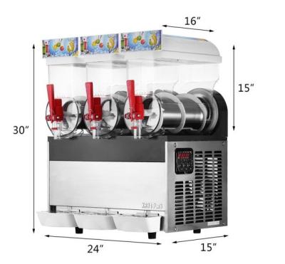 China CE Certificate 3 Flavors Ice slush Machine Milkshake Smoothie Frozen Slush Machines for sale