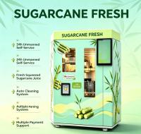 China Automatic Sugarcane Juice Vending Machine with 21.5 inch LCD, 2000Watts Power and Self-Cleaning System for sale