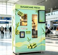 China Automatic Sugarcane Juice Vending Machine with 21.5 inch LCD Display 2000Watts Power and Self-Cleaning System for sale