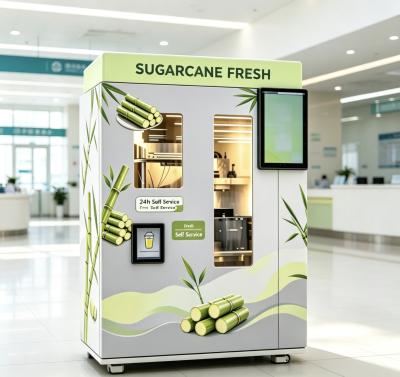 China Commercial Self-Serve Sugarcane Juice Vending Machine with 21.5 Inch LCD, 2000Watts Power and Self-Cleaning System for sale