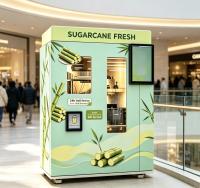 China 21.5 Inch LCD 2000Watts Power Automatic Sugarcane Juice Vending Machine with Self-Cleaning System for sale