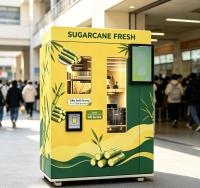 China Automatic Sugarcane Juice Vending Machine with 21.5 Inch LCD 2000Watts Power and Self-Cleaning System for sale