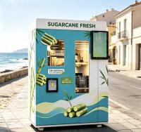 China Smart 21.5 Inch LCD Sugarcane Juice Vending Machine with 2000Watts Power and Self-Cleaning System for sale