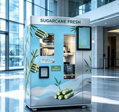 China Fully-Automatic Sugarcane Juice Vending Machine with 21.5 inch LCD, 2000Watts Power and Self-Cleaning System for Malls and Stations for sale