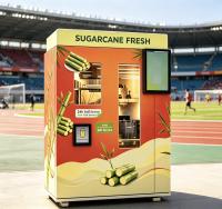 China Commercial 21.5 inch LCD Sugarcane Juice Vending Machine with 2000Watts Power and Self-Cleaning System for sale