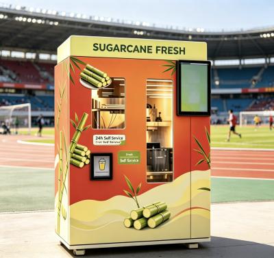 China Commercial 21.5 inch LCD Sugarcane Juice Vending Machine with 2000Watts Power and Self-Cleaning System for sale