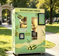 China Intelligent 21.5 Inch LCD Touch Screen Automatic Sugarcane Vending Machine with 2000Watts Power and Self-Cleaning System for Fresh Juice for sale