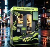 China 21.5 Inch LCD 2000Watts Power Self-Cleaning System Sugarcane Juice Vending Machine for Business and Street Use for sale