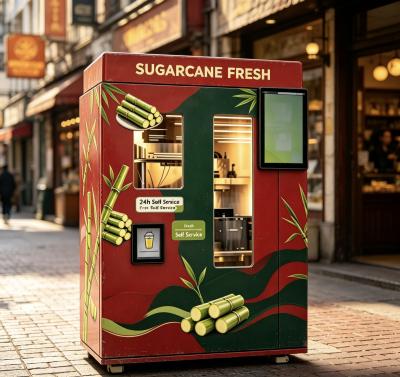 China Automatic Sugarcane Vending Machine with 2000Watts Power 21.5 Inch LCD and Self-Cleaning System for Fresh-Squeezed Juice for sale