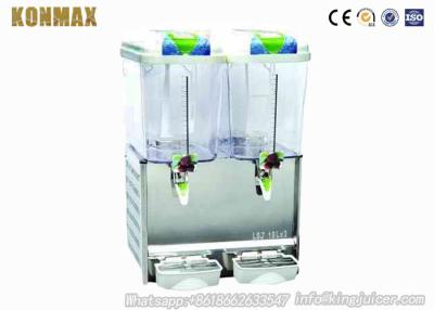 China Double Tanks 18 L Commercial Cold Juice Dispenser With Mixing Pole for sale