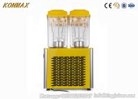 China Commercial 2 Tanks Cold Drink Juice Beverage Dispenser with Jet Spray Refrigerate for sale