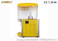 China Commercial 2 Tanks Cold Drink Juice Beverage Dispenser with Jet Spray Refrigerate for sale