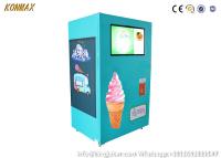 China 70g/Cup Cash QR Code Soft Ice Cream Vending Machine Tempered Glass Panel for sale